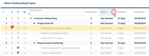 Adjusting Project Task List Columns Inspire Planner Help Center Inspire Planner