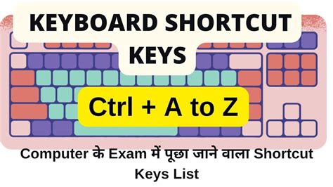 Ctrl A To Z Shortcut Keys CTRL Shortcut Keys Of Computer Become Keyboard Master Computer