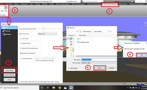 Convert Or Export Navisworks File To Obj File Vision Workplace