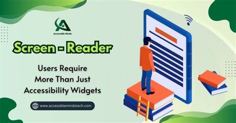Screen Reader Users Require More Than Just Accessibility Widgets Accessible Minds