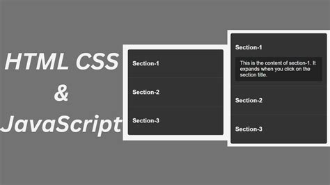 Accordion Html Css Javascript Webdevelopment Webdesign Coding Programming Tech Video