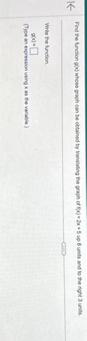 solved find the function g x whose graph can be obtained by