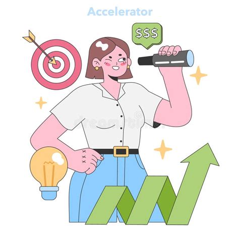Accelerator Concept Flat Vector Illustration Stock Vector Illustration Of Money Woman 300274554