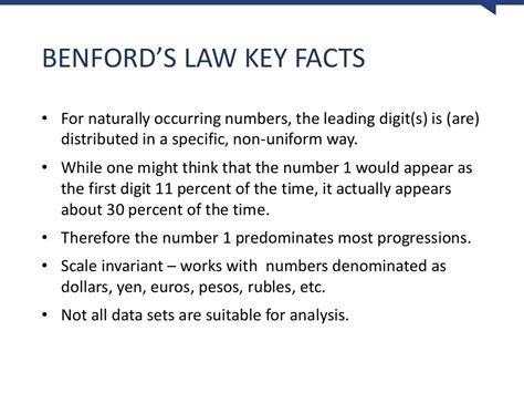 Using Benfords Law For Fraud Detection And Auditing
