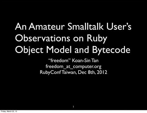 Smalltalk And Ruby 2012 12 08 Ppt