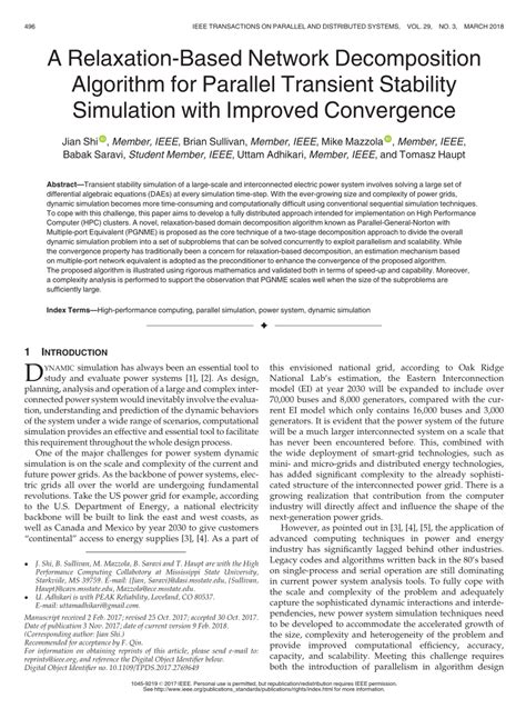 Pdf A Relaxation Based Network Decomposition Algorithm For Parallel