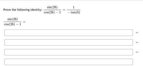 Solved Prove The Following Identity Chegg