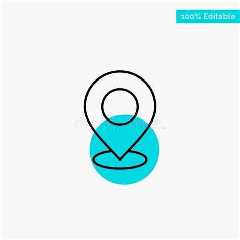 Location Map Mark Marker Pin Place Point Pointer Turquoise Highlight Circle Point Vector