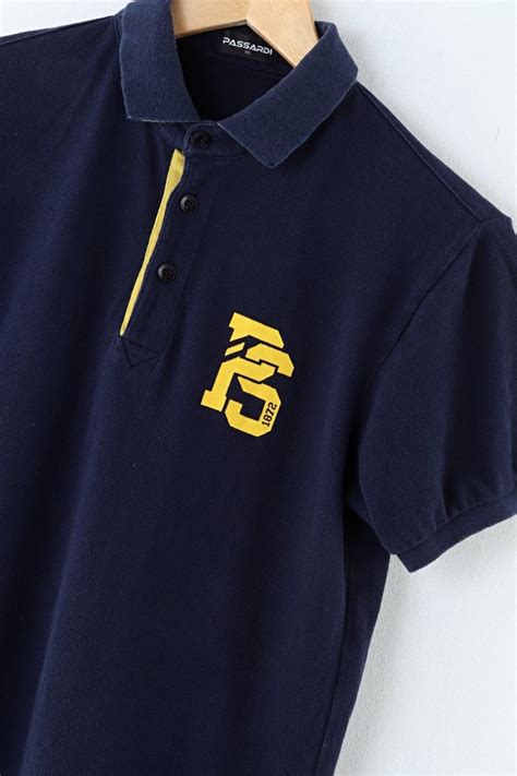 M 파사디 반팔 카라 티셔츠 블루 파랑 코튼 면 골프 세컨웨어