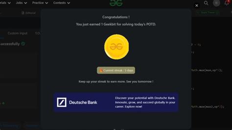Day 5 Of Geekstreak2024 Problem Solving With Deutschebank Saralesh