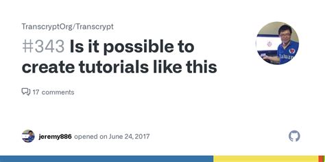 is it possible to create tutorials like this · issue 343