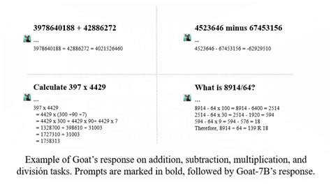 Goat Good At Arithmetic Tasks A Method To Boost Large Language Models Arithmetic Abilities