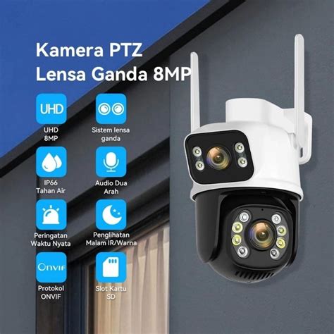 Jual Cctv Outdoor V360 Dual Lens Waterproof Ip Cam 8mp Smart Camera