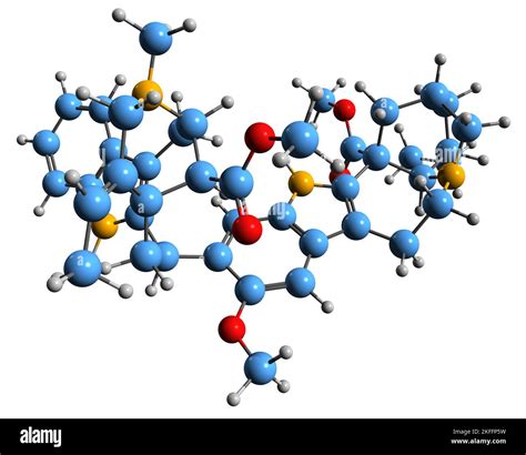 3d Image Of Voacamine Skeletal Formula Molecular Chemical Structure