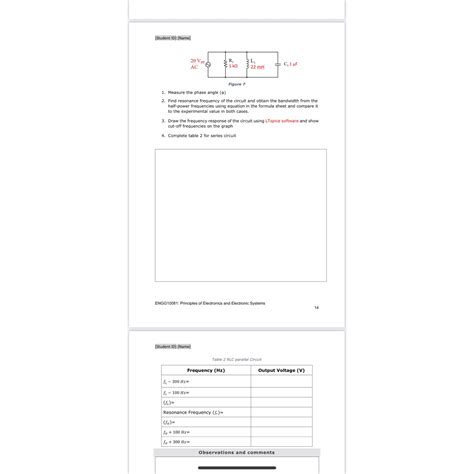 Solved Measure The Phase Angle φ Find Resonance Frequency