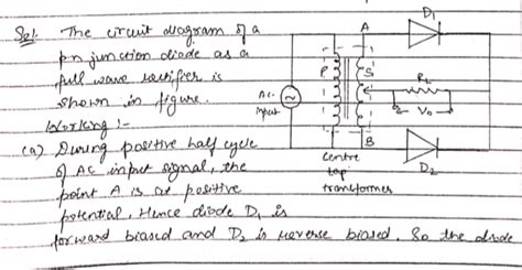 Draw The Circuit Diagram Of A Half Wave Rectifier Using Pn Junction Diode