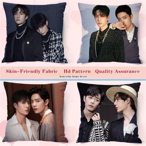 Xiao Zhan And Wang Yibo ปลอกหมอนลายดาวสําหรับตกแต่งบ้าน Th