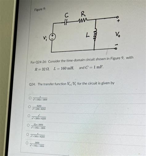 Solved For Q24 26 Consider The Time Domain Circuit Shown In