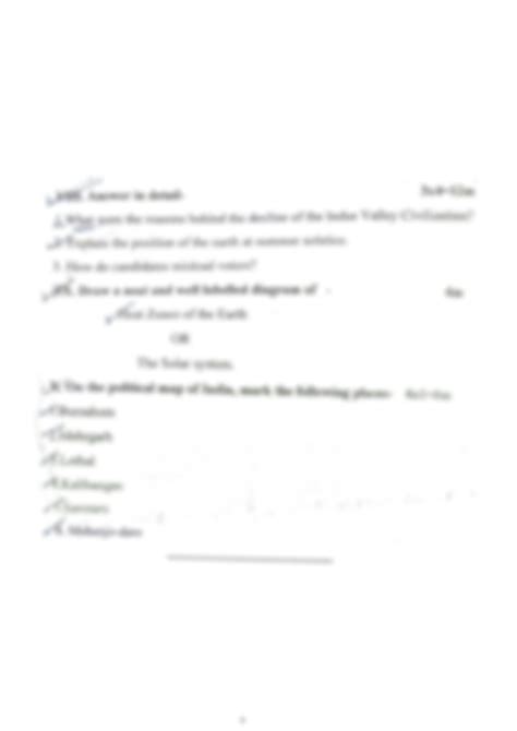 SOLUTION Class Th Science Sample Question Paper Studypool