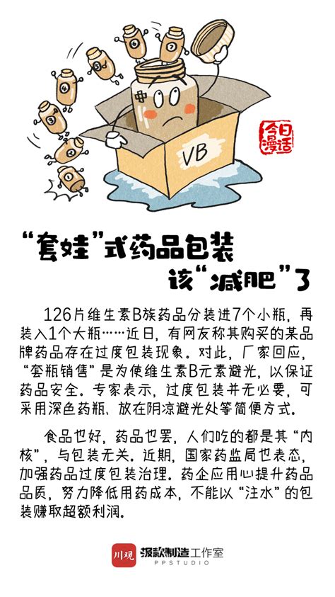 今日漫话丨套娃式药品包装该减肥了 四川在线