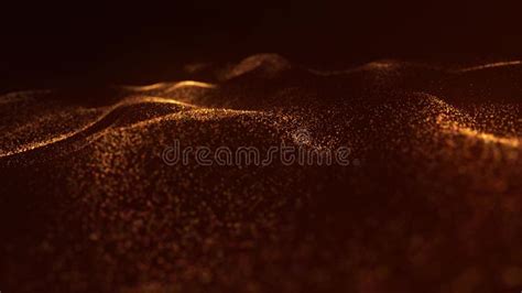 Dynamic Wave Of Glowing Particles Digital Technology Background 3d Rendering 4k Animation