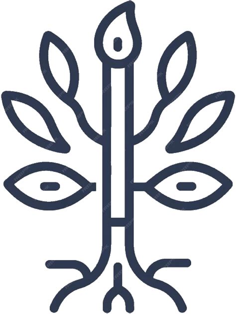Creative Life And Growth Icon Combining Tree And Eye Shapes Premium