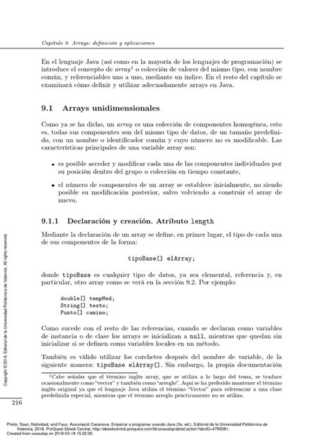 empezar a programar usando java 3a ed 9 1 arrays