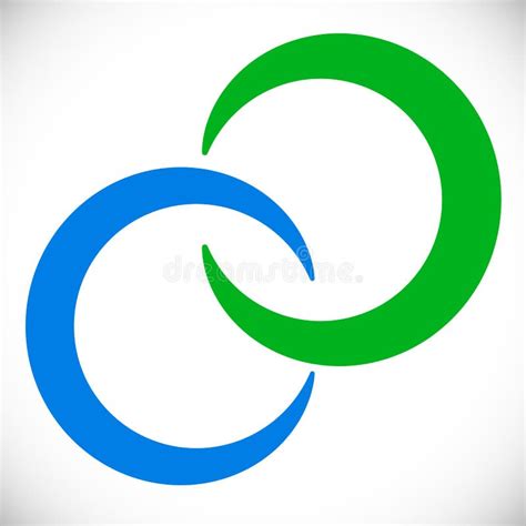 Blue Interlocking Circles Stock Vector Illustration Of Colorful 9103106