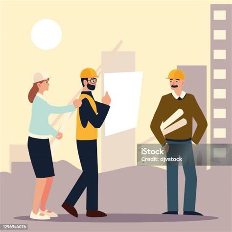 건축업자및건축가 건축가 건축업자 건축공사 건물 건설 회의 중 프로젝트 논의 사람들에 대한 스톡 벡터 아트 및 기타 이미지 사람들 일터 토론 Istock