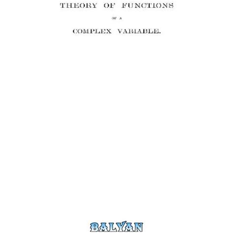 خرید و قیمت دانلود کتاب Theory Of Functions Of A Complex Variable ترب