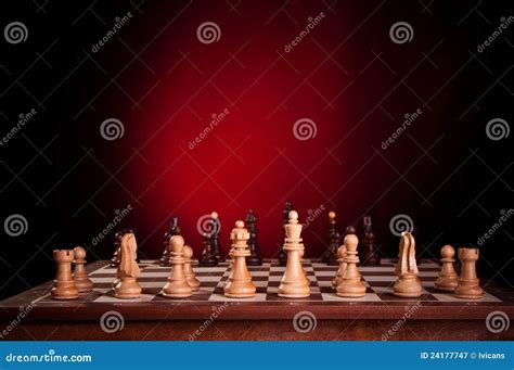 The Initial Setup Of A Chess Board Stock Image Image Of Knight