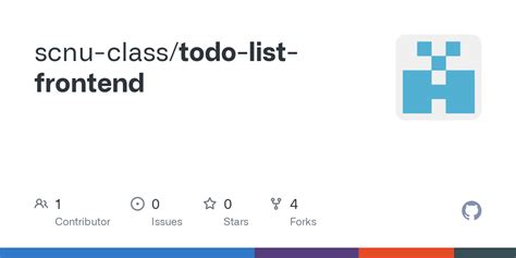 Github Scnu Class Todo List Frontend