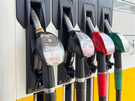 Fuel Pump Station With Multiple Nozzles For Diesel And Gasoline