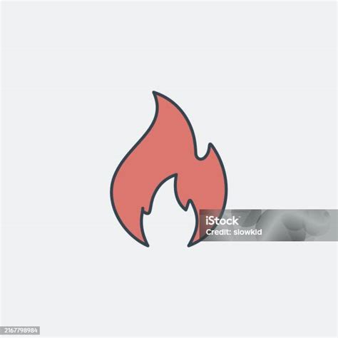 불꽃 아이콘 그림입니다 불꽃의 간단한 라인 아트 일러스트레이션으로 불 열 열정 또는 에너지와 관련된 디자인 프로젝트에 적합합니다