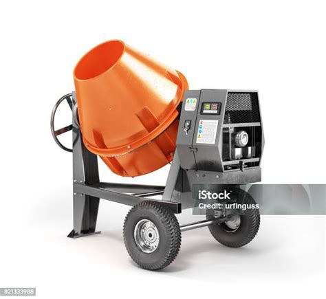 흰색 바탕에 콘크리트 믹서입니다 3 차원 일러스트 레이 션 시멘트 혼합기에 대한 스톡 사진 및 기타 이미지 시멘트 혼합기 흰색 배경 건설 산업 Istock