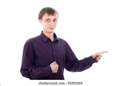 Funny Nerd Man Pointing Isolated On Stock Photo 93391969 Shutterstock
