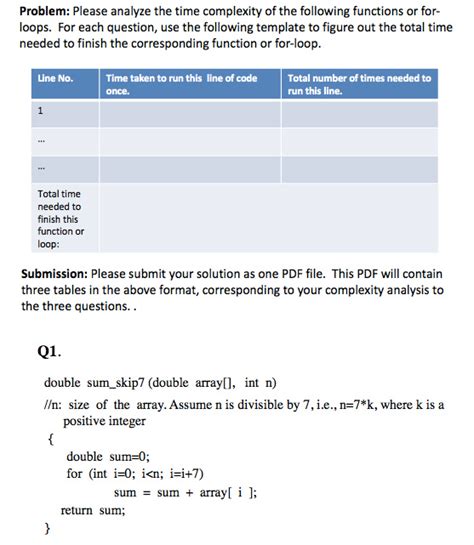 Solved Problem Please Analyze The Time Complexity Of The