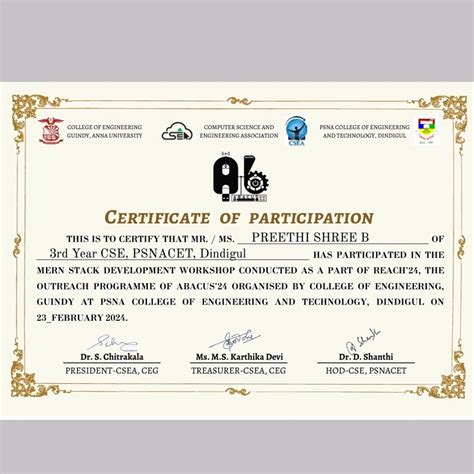 Preethi Shree B On Linkedin Psnacet Abacus24 Reach24