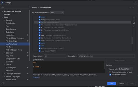 Intellijcheatsheet Live Templates