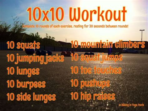 10x10 Workout Routine For Total Body Fitness