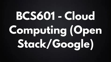 Cloud Computing Bcs601 Notes 2 Svit Vtu Sync