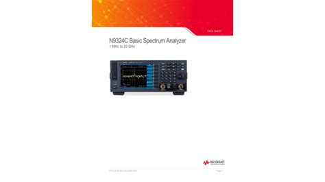N9324c Basic Spectrum Analyzer Bsa Keysight