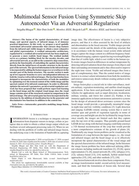 Pdf Image Fusion Using Symmetric Skip Autoencodervia An Adversarial Regulariser