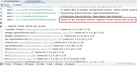 Solved Seata Error Endpoint Format Should Like Ipport Programmerah