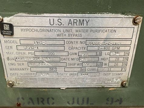 Water Purification With Bypass Hypochlorination Unit 1955 2 Waltron