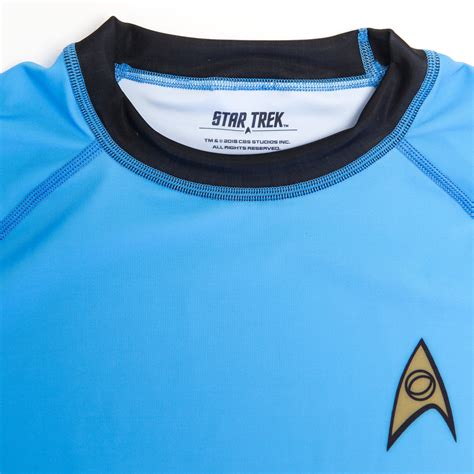 Fusion Fight Gear Star Trek Classic Uniform Bjj Rash Guard Blue