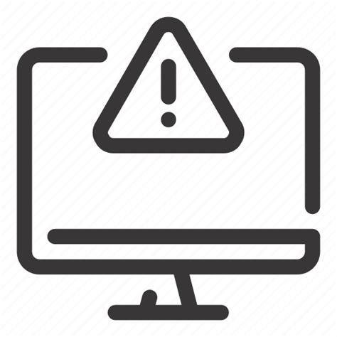 Warning Alert Error Computer Pc Danger Icon Download On Iconfinder