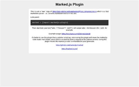 Marked Js Plugin