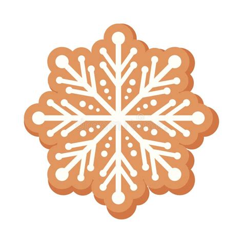 Christmas Cookie Snowflake Stock Vector Illustration Of Snow 292744250