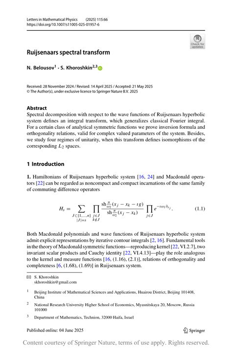 Ruijsenaars Spectral Transform